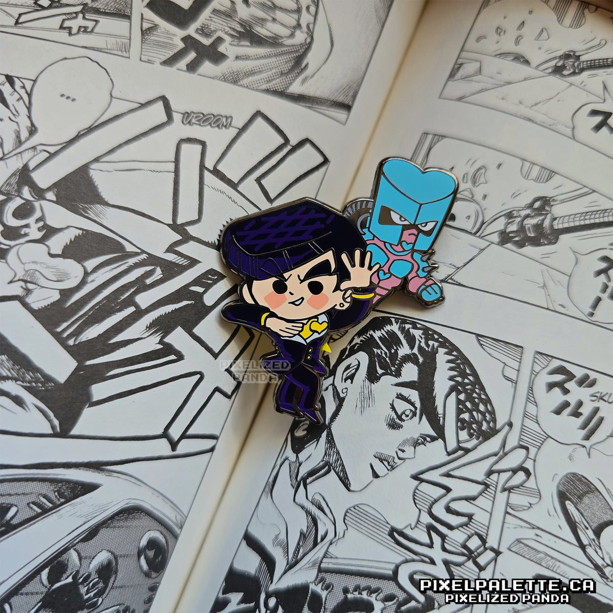 Josuke 💎 - Enamel Pin – Pixel Palette