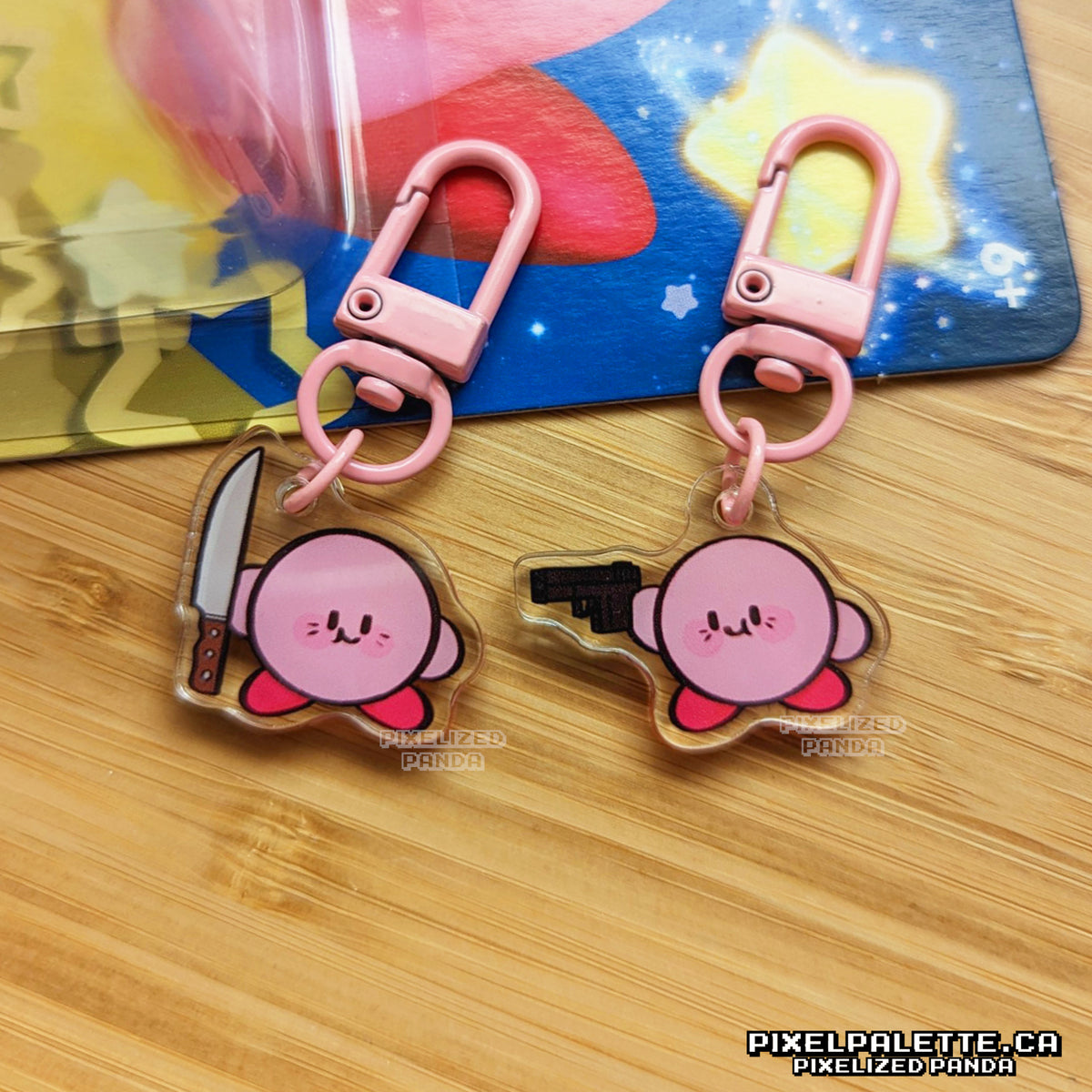 KIRBY 🔪🔫 Acrylic Charms – Pixel Palette