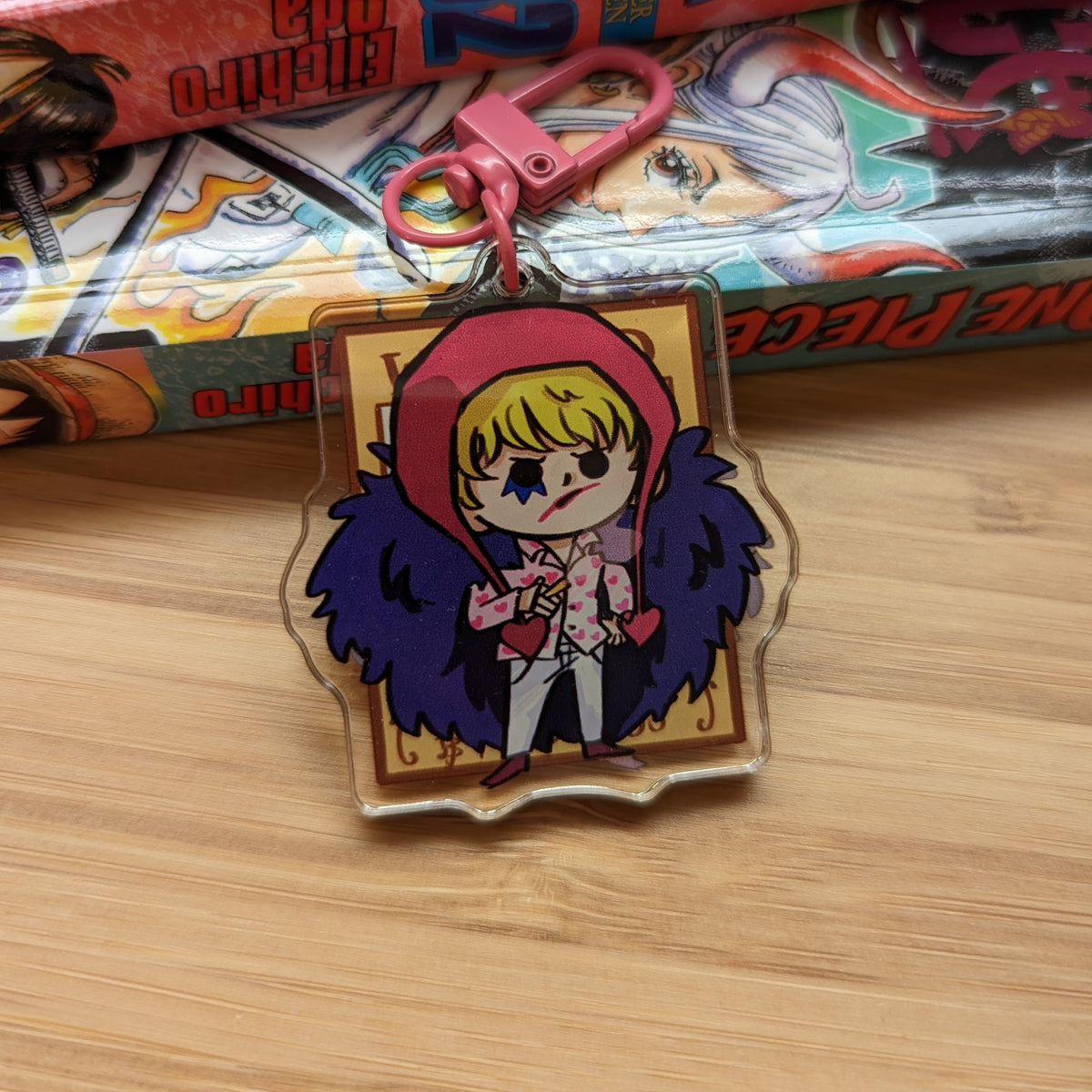 🦩 Mingo / 🚬 Corazon - Double Sided Acrylic Charm – Pixel Palette