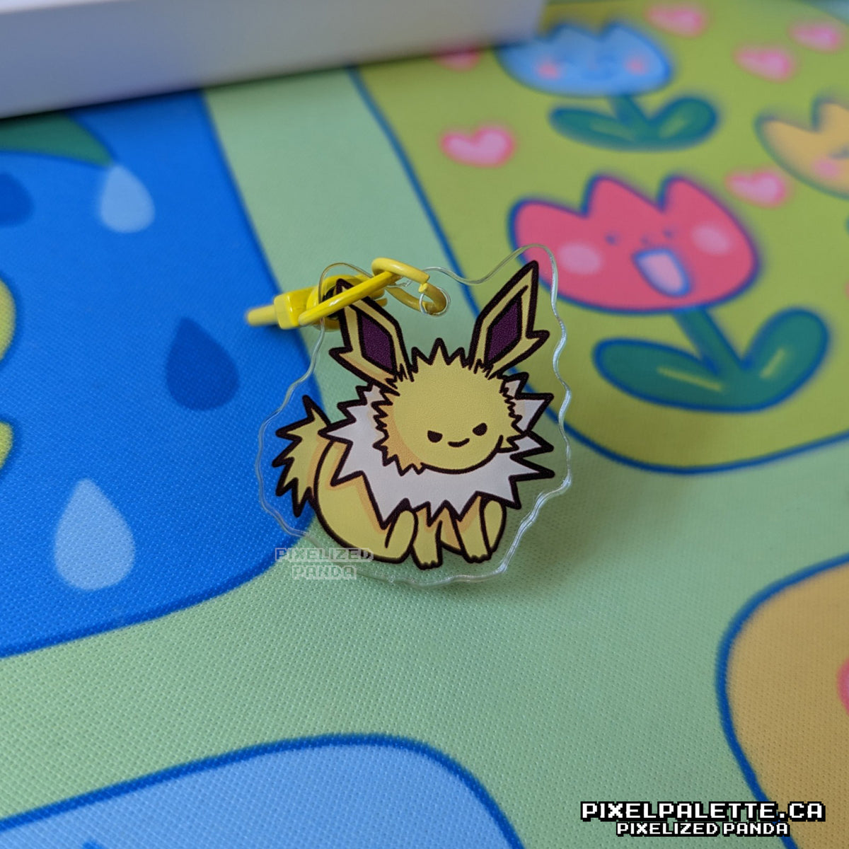 Jolteon 💛 Ditto Pokemon Acrylic Charm – Pixel Palette