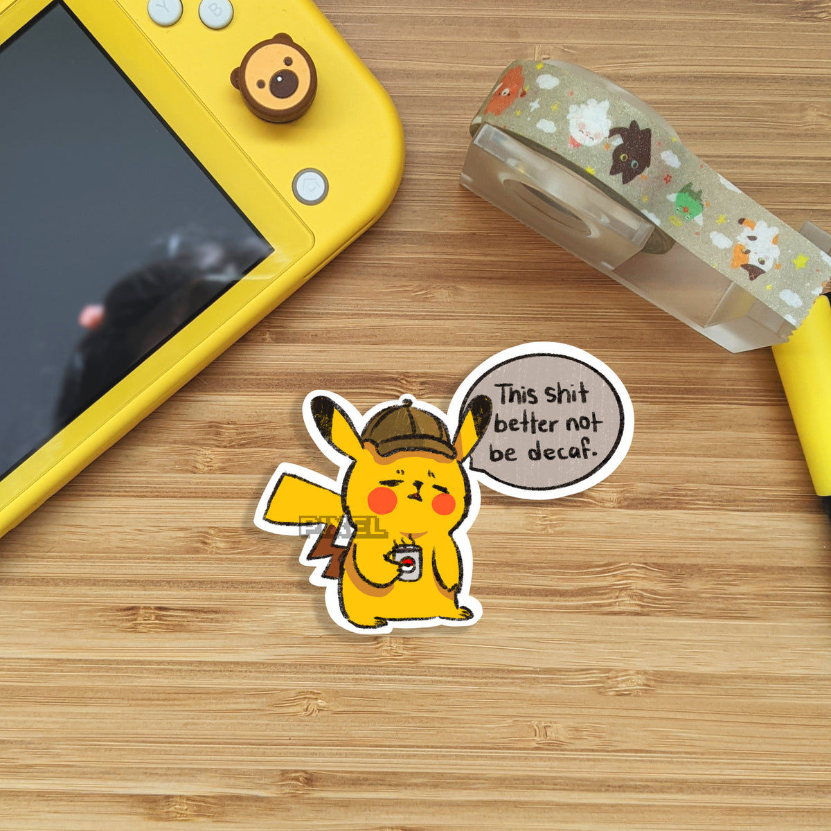 Detective Pikachu Sticker – Pixel Palette